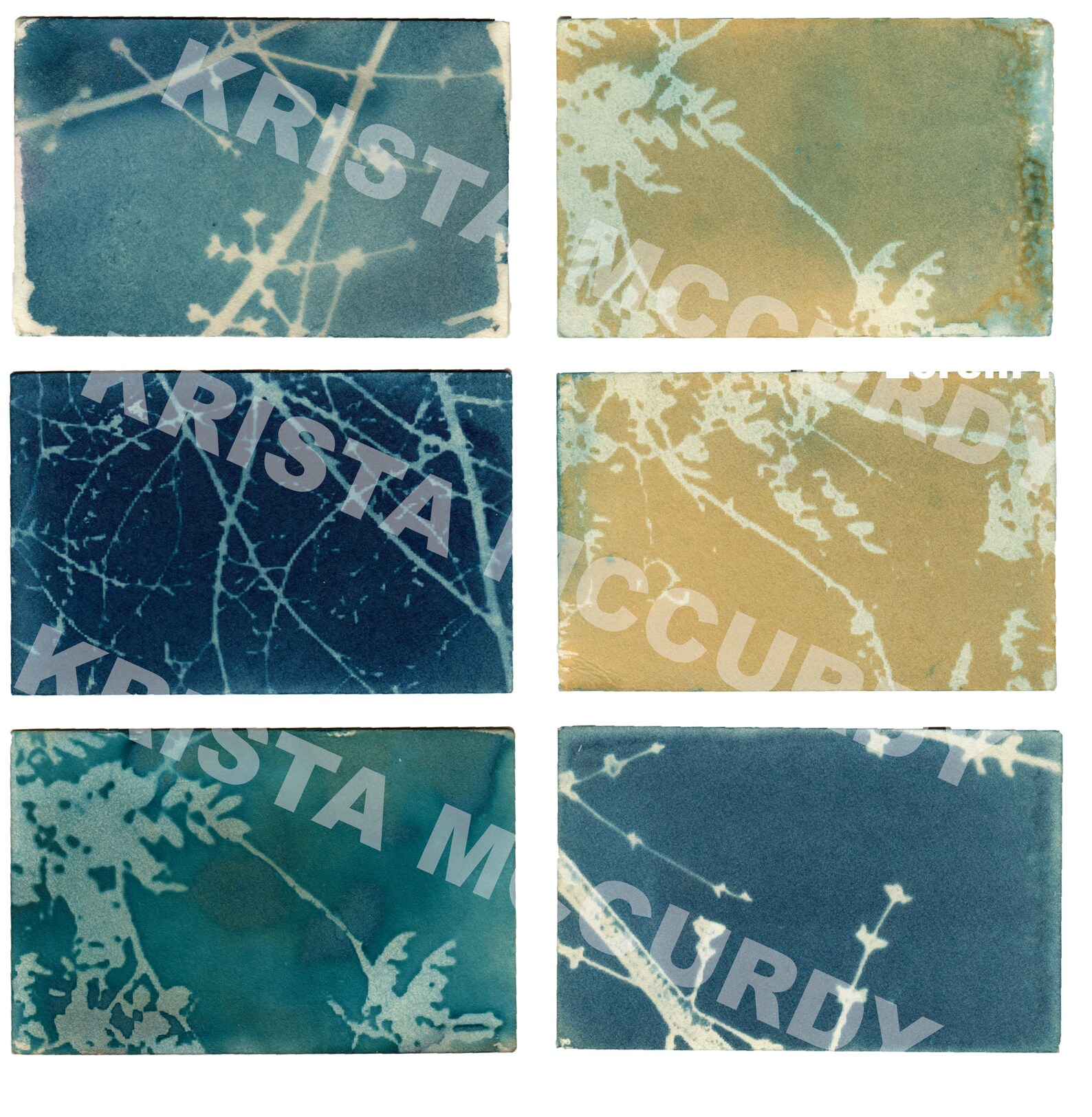 Cyanotype Collage Sheets 2 Printable Collage Sheets, Digital Paper Pack ...