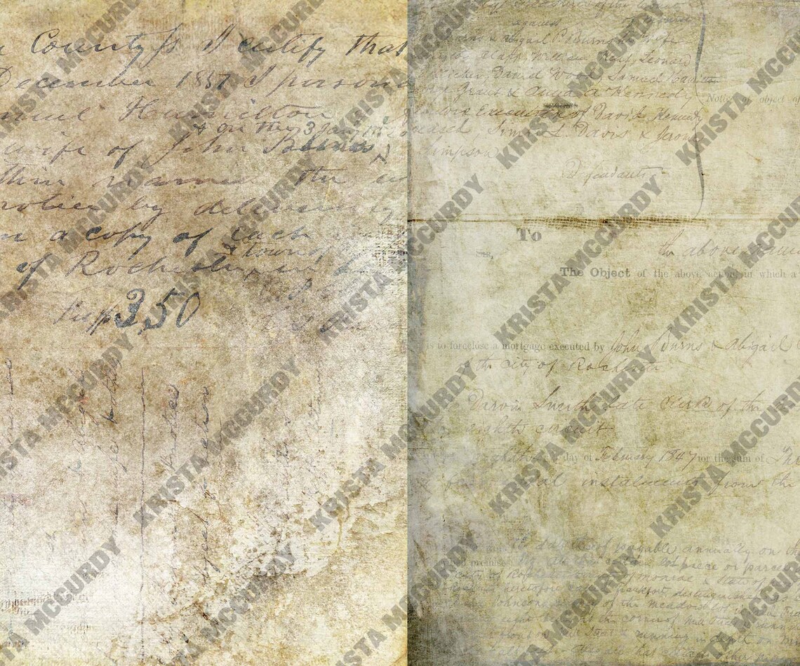Digital Grunge Paper Pack AGED DOCUMENTS VOL. 1 Printable Junk - Etsy