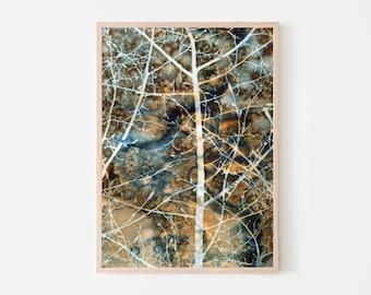 Printable Botanical Wall Art Cyanotype Print Instant | Etsy