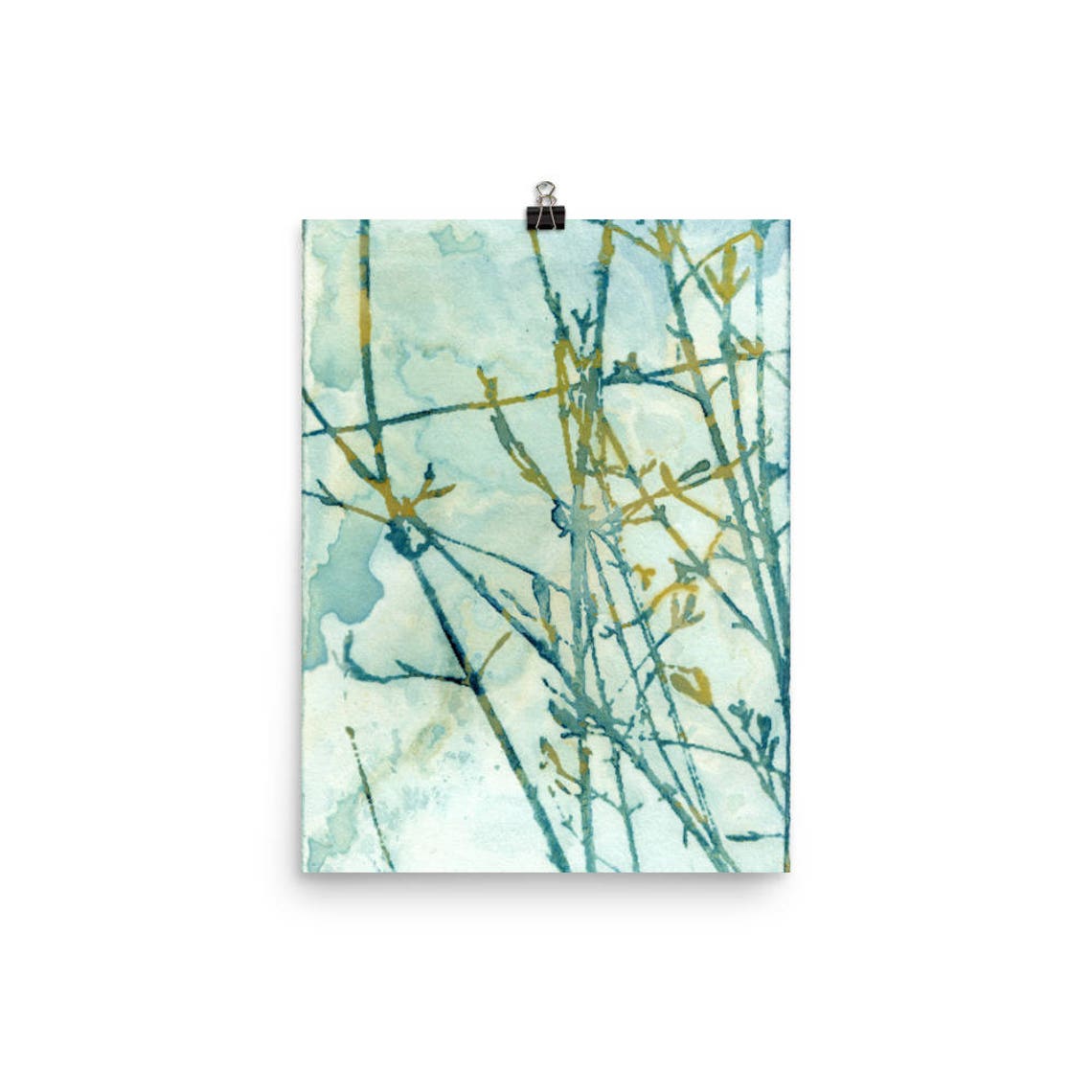 Botanical Cyanotype Art Print AT THE WINDOW Botanical Art | Etsy