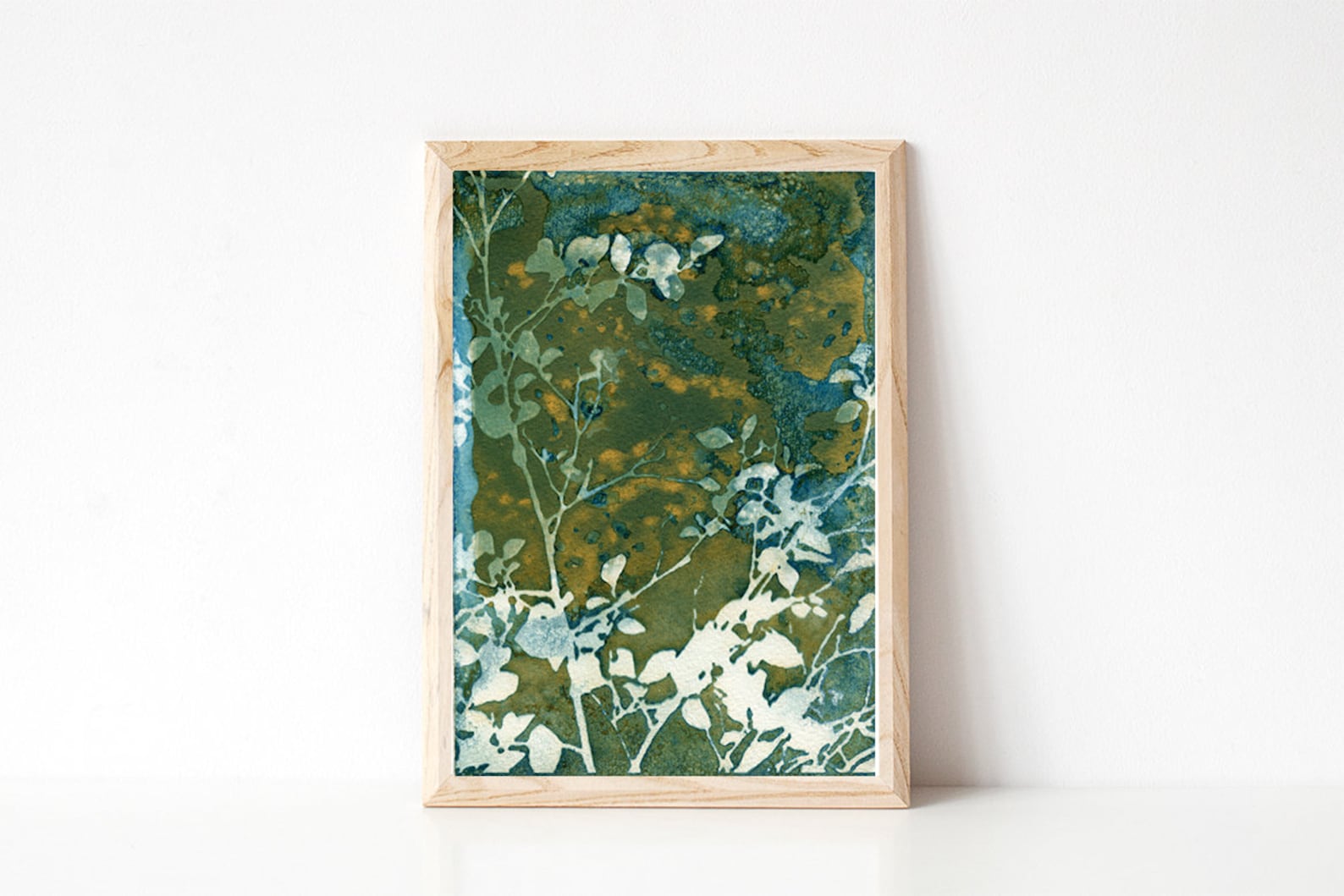 Abstract Botanical Art Print Cyanotype Art To Frame Modern | Etsy