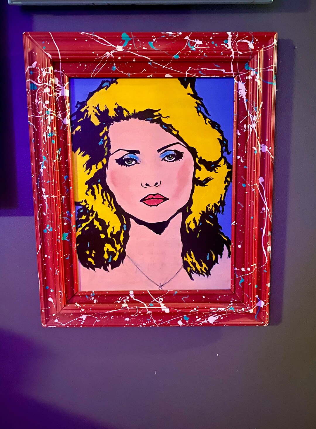 Original Blondie Debbie Harry Acrylic Painting 17x21 Framed Pop Art - Etsy
