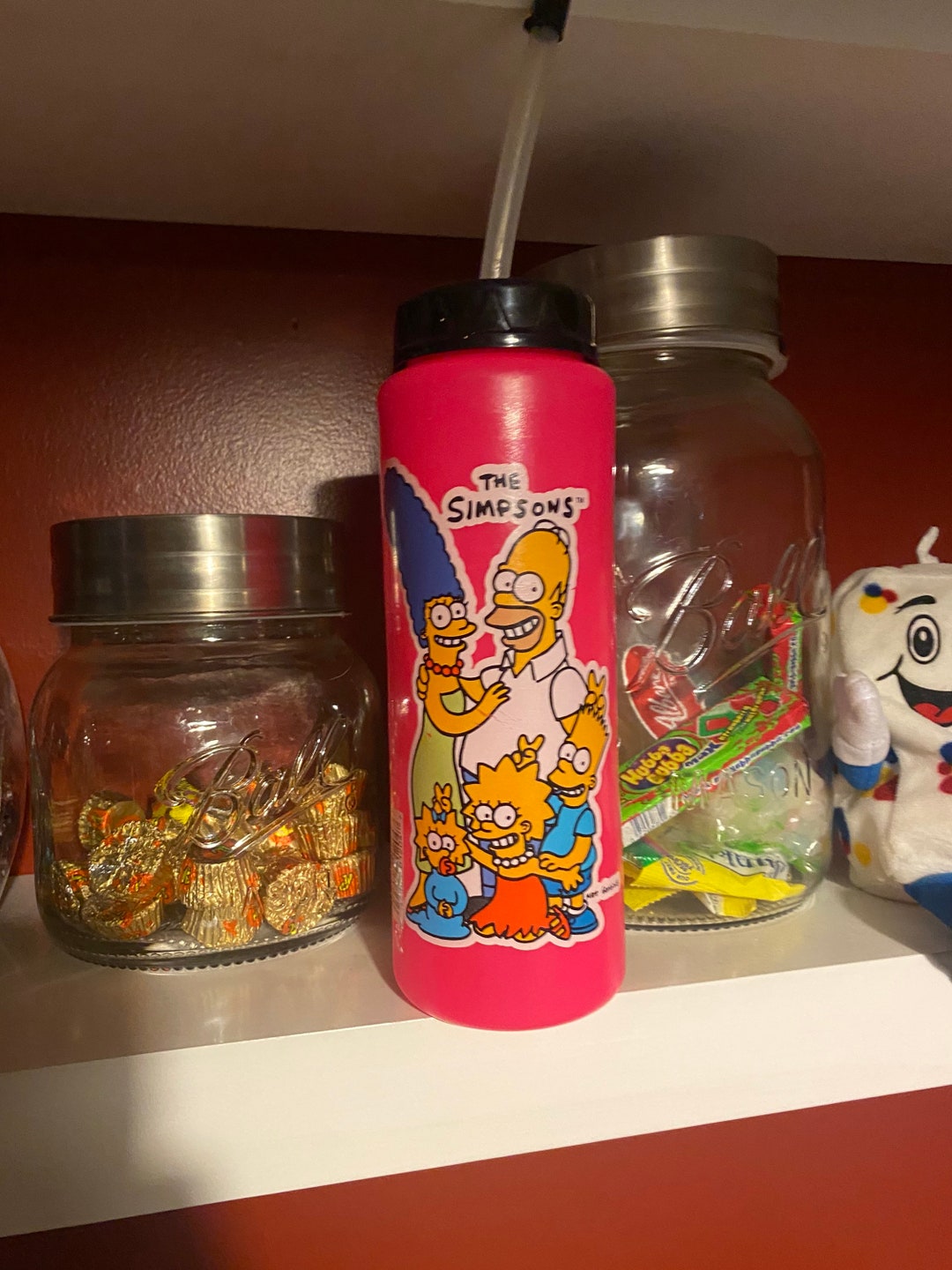 Vintage 1990 Simpsons -hot Pink Water Bottle - Twentieth Century Fox ...