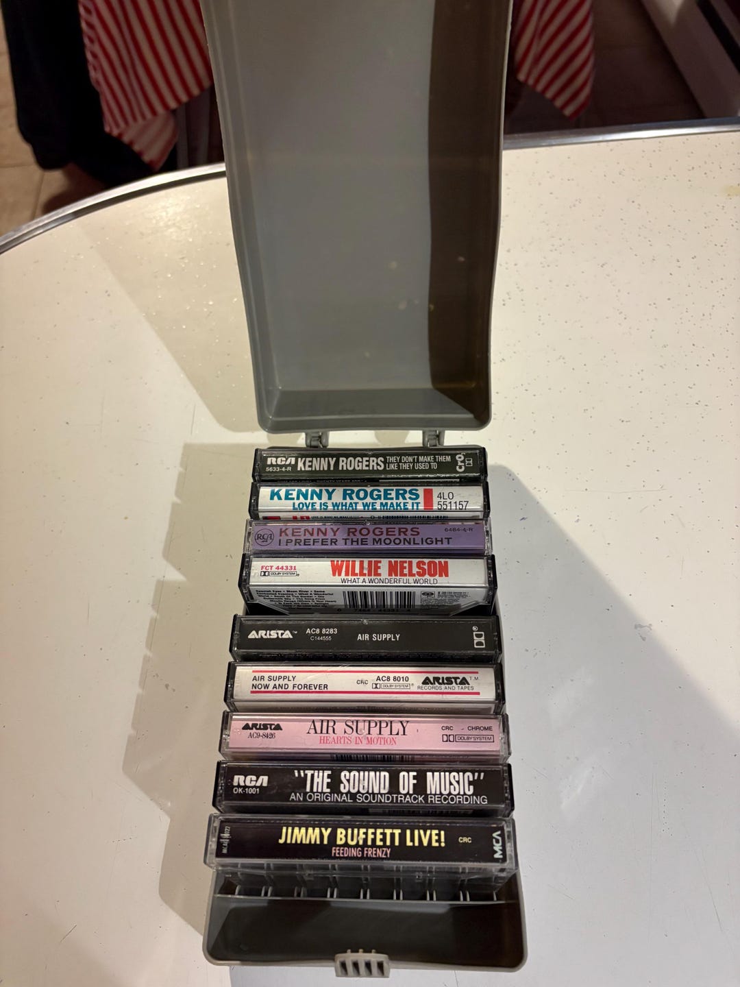 Vintage 1980’s Cassette Tape Case W/handle - Grey Plastic Plus (9 ...