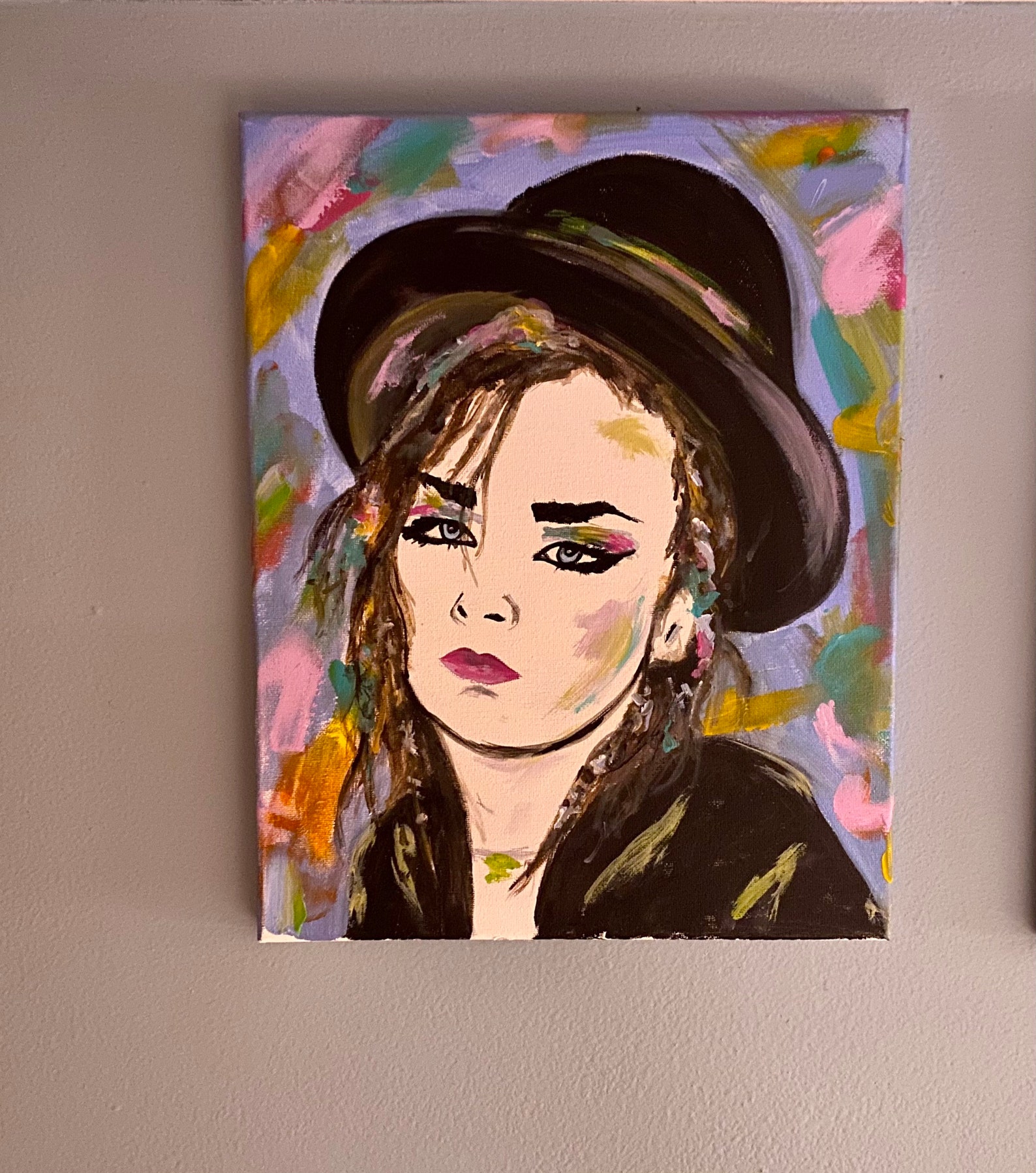 Original Boy George Culture Club Acrylic Painting 11x14 Pop - Etsy