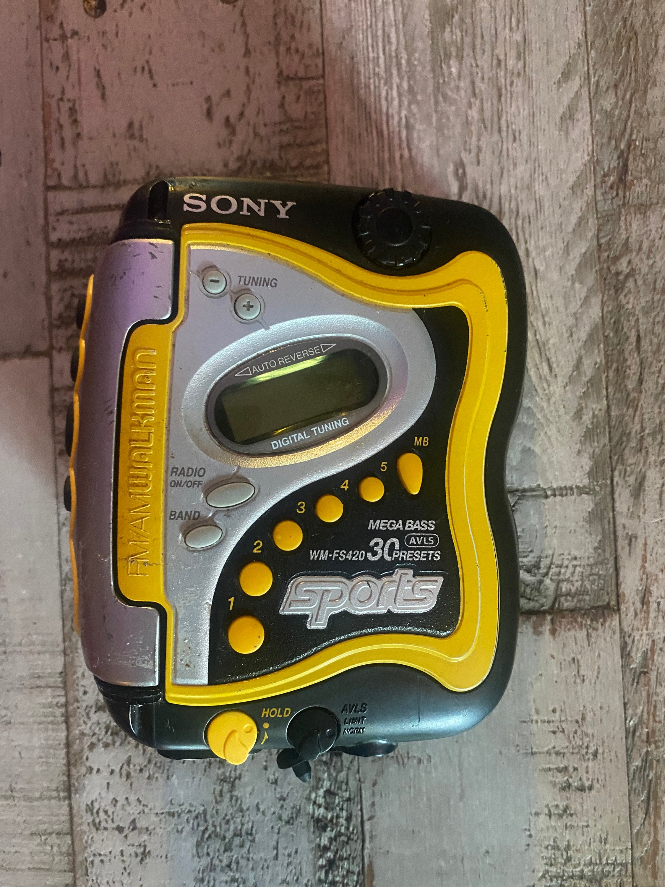 Original Sony Walkman Yellow