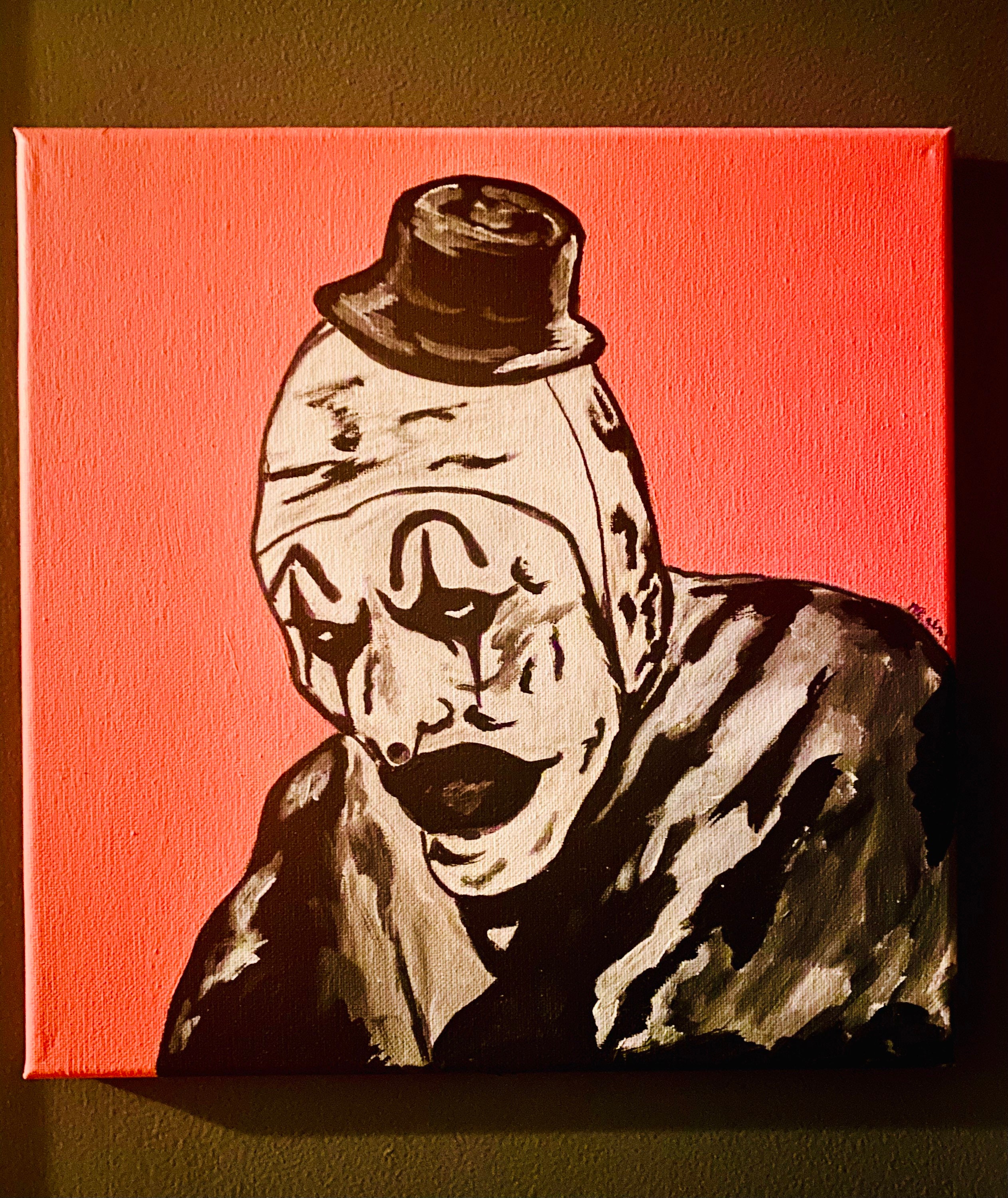 Art the Clown acrylic painting The Terrifier acrylic painting 5x7 ...
