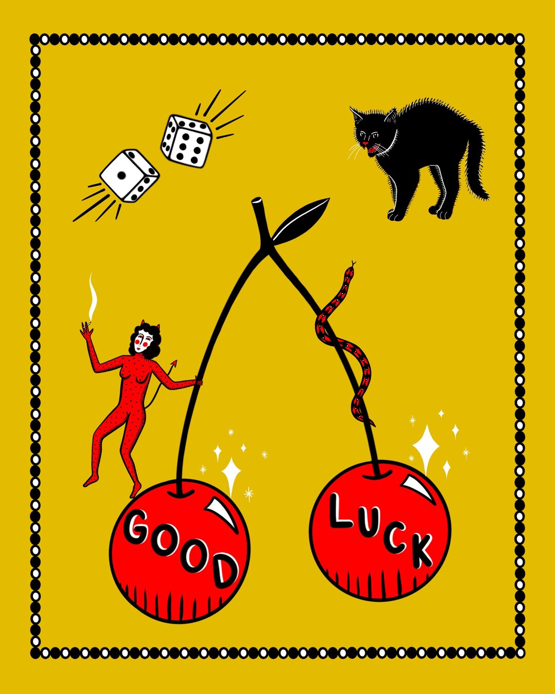 Good Luck Flash Print - Etsy