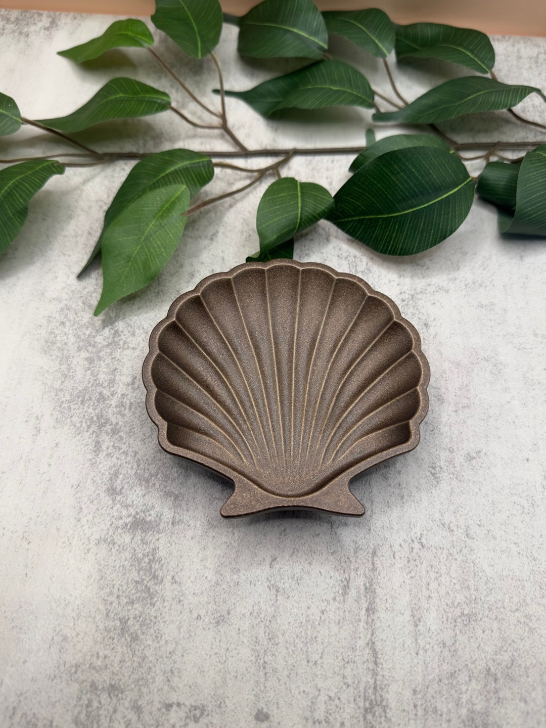 Bronze Sea Shell Smudge Tray, Soap Dish, for Sage Sticks, Palo Santo ...