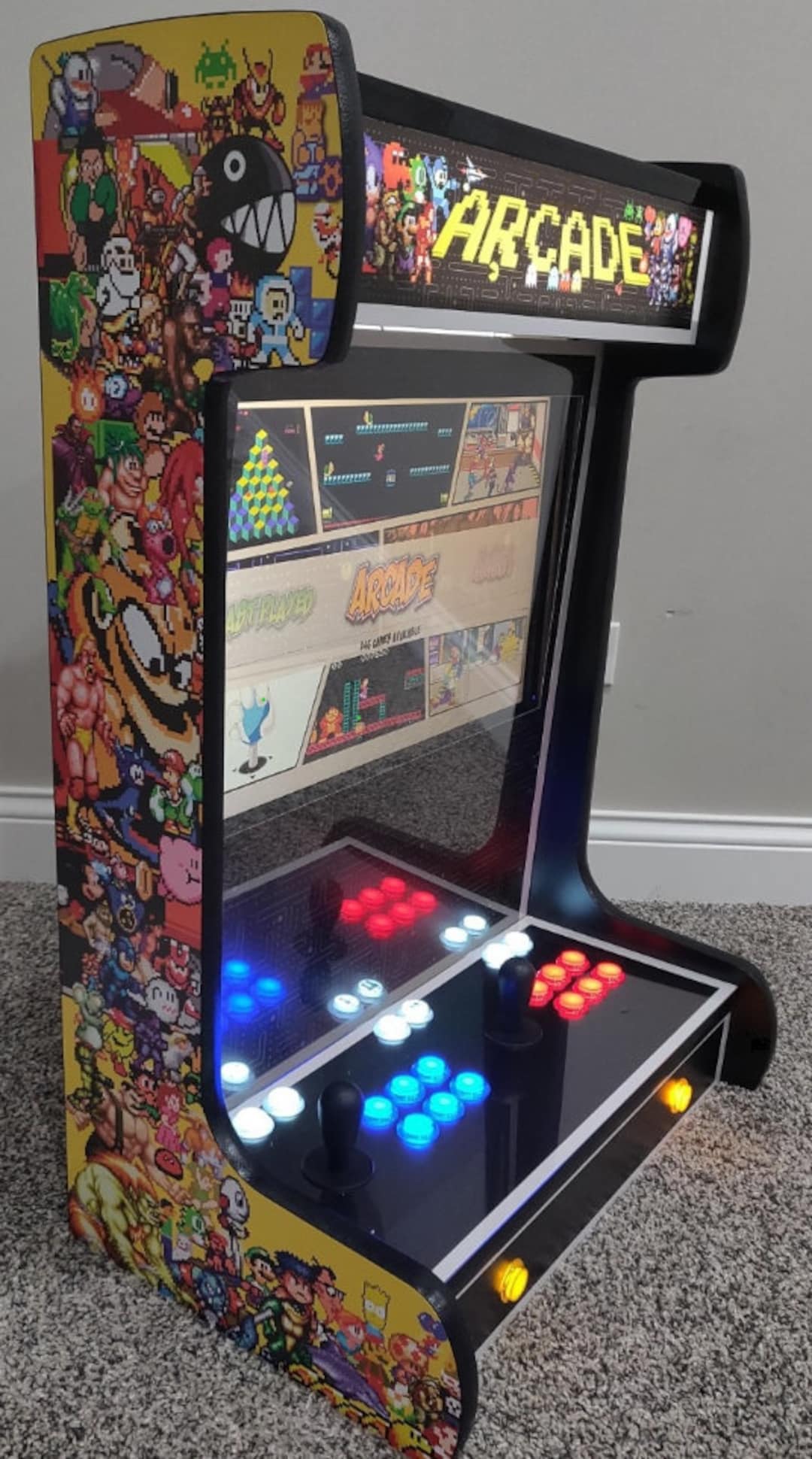 PIXEL ARCADE - Unique Wall-mounted Arcade Cabinet. Plays All the ...