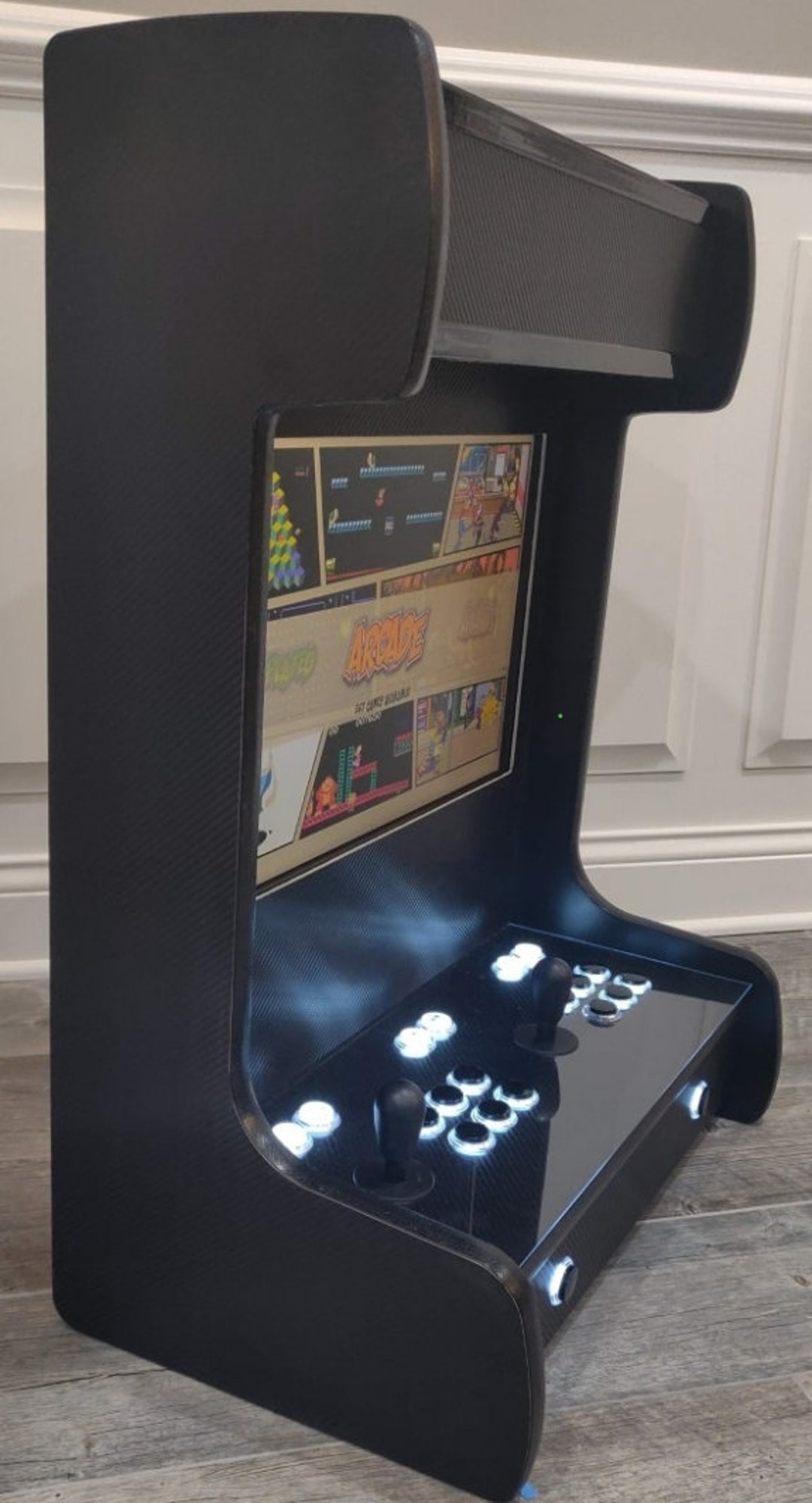 CARBON FIBER BLACK - Unique Wall-mounted Arcade Cabinet. Plays All the ...