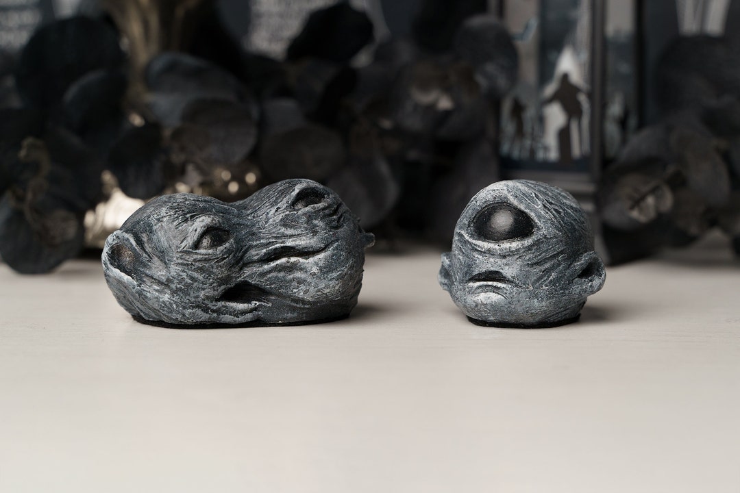 Cyclops Head Paperweight Set - Gray / Goth Home Body Horror Decoration ...