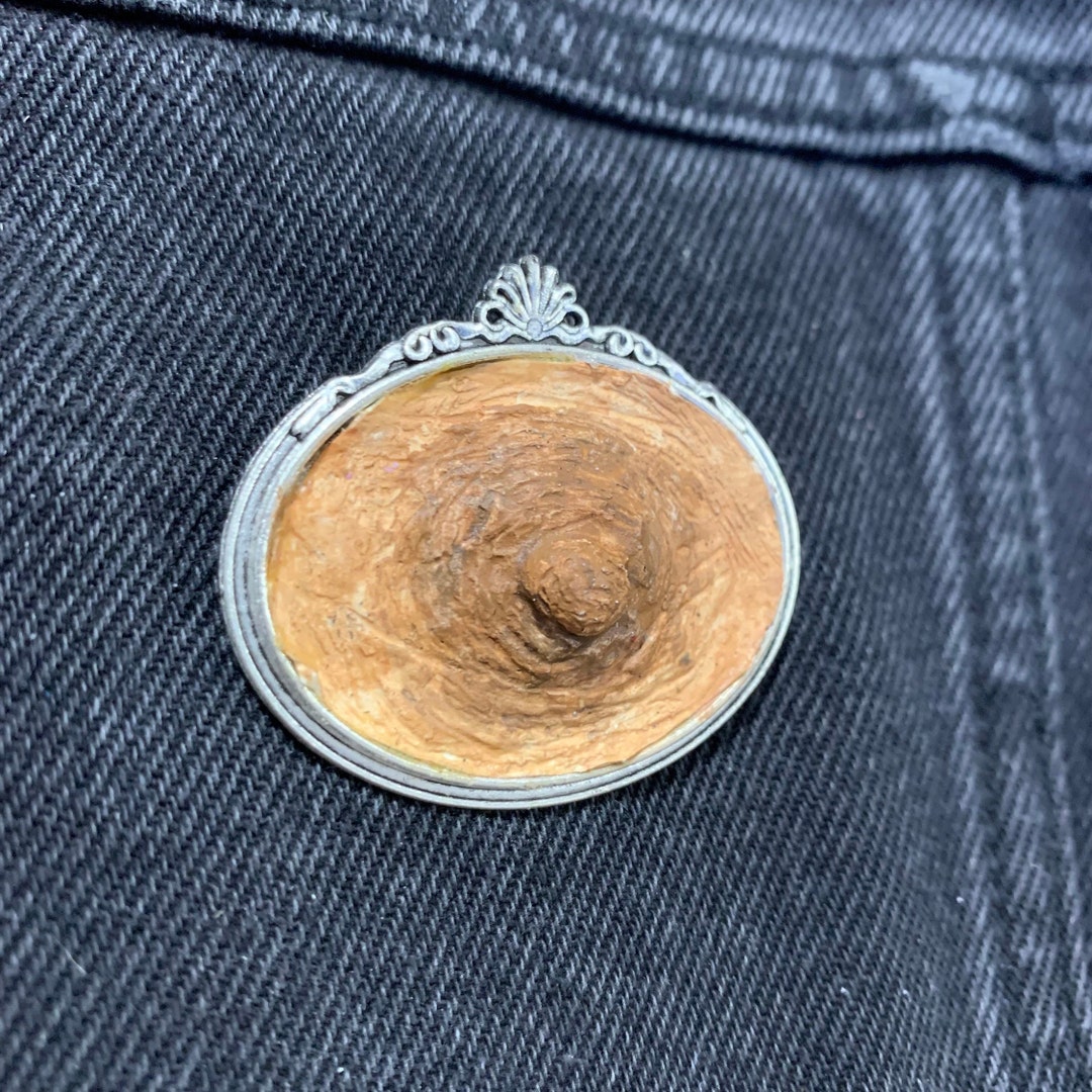 Nipple Brooch - Brown/ Body Horror Creepy Goth Pin - Etsy