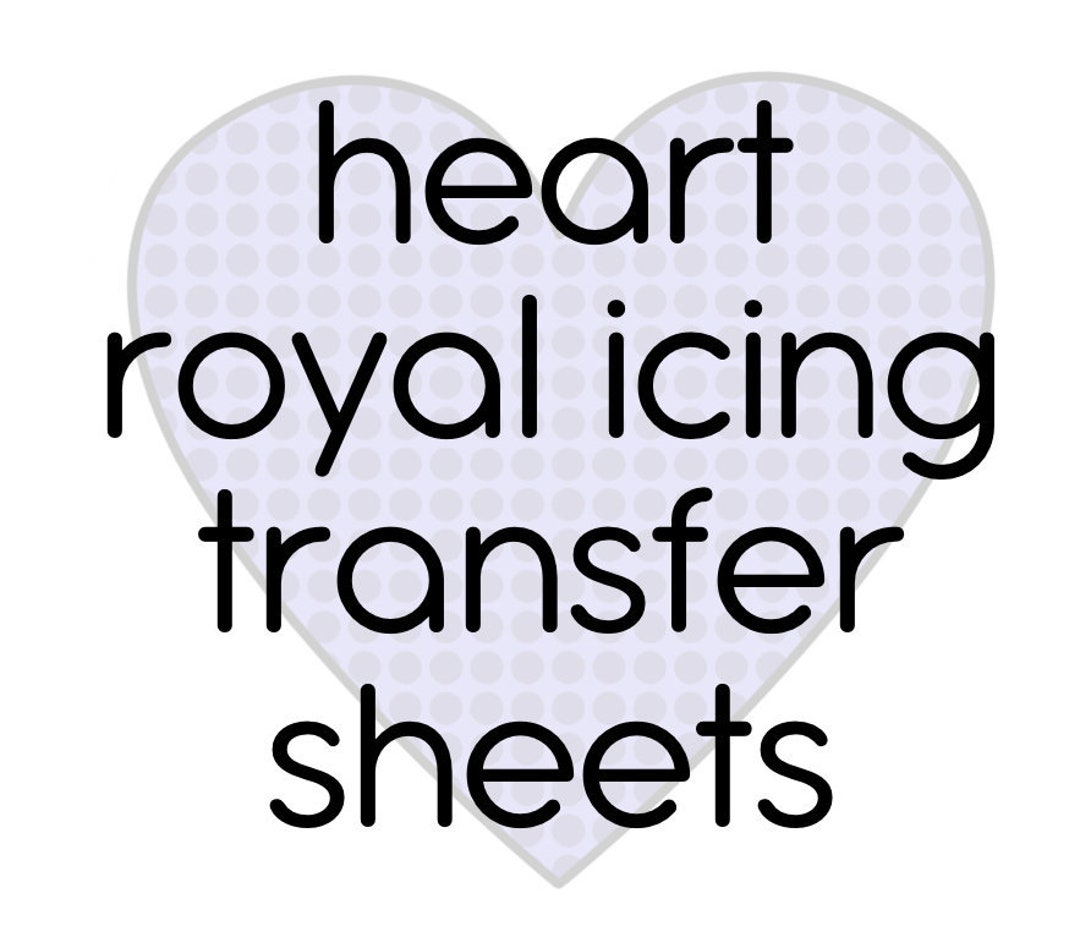 Heart Royal Icing Transfer Sheet, INSTANT DOWNLOAD - Etsy