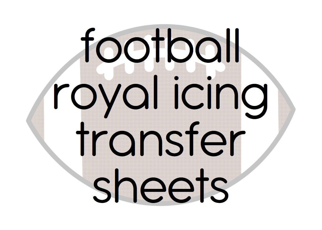 Football Royal Icing Transfer Sheets INSTANT DOWNLOAD - Etsy
