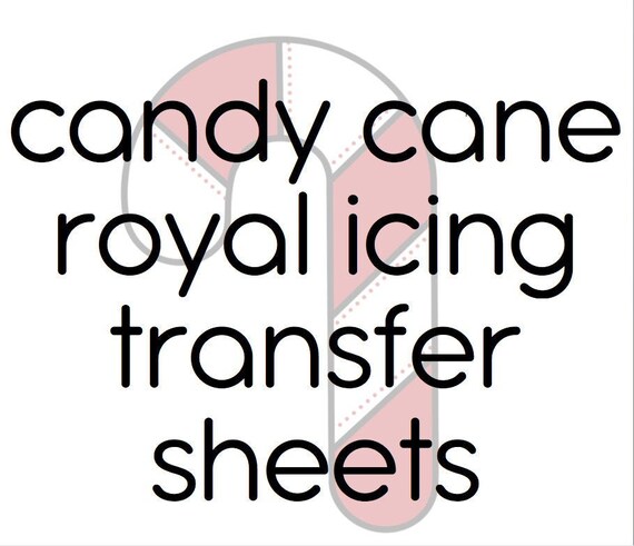 Candy Cane Royal Icing Transfer Sheets — Maddie's Cookie Co.