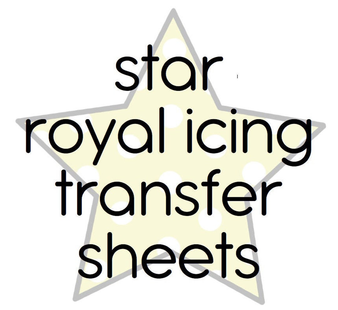 Star Royal Icing Transfer Sheets, INSTANT DOWNLOAD - Etsy