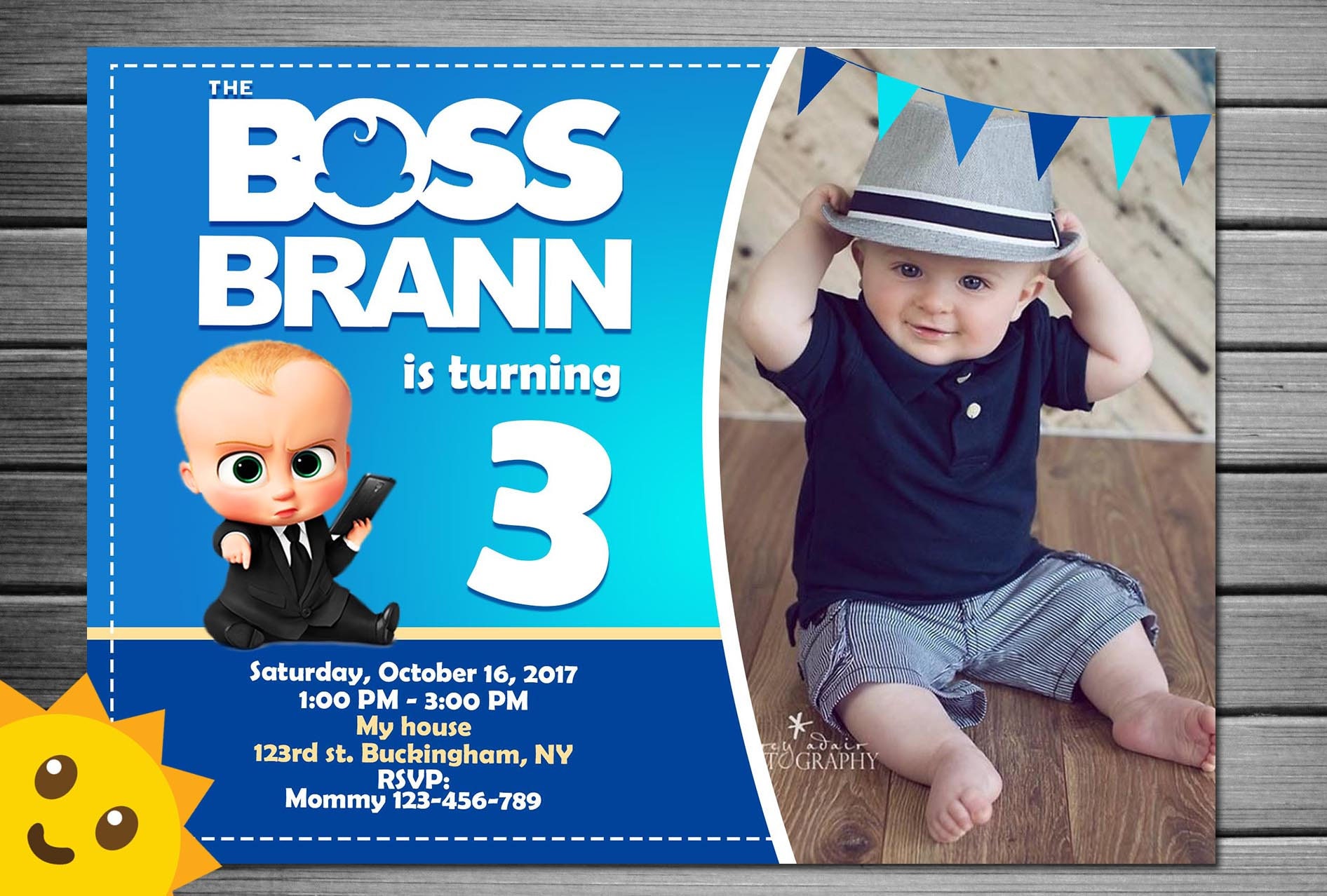 Boss Baby Invitation Boss Baby Birthday Invitation Boss Baby | Etsy