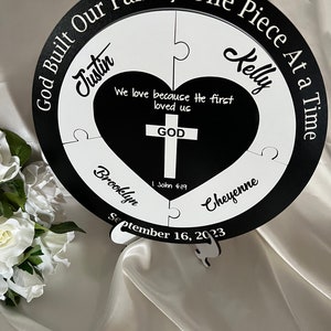 Elegant Unity Puzzle: Blended Family Ceremony Keepsake - Etsy