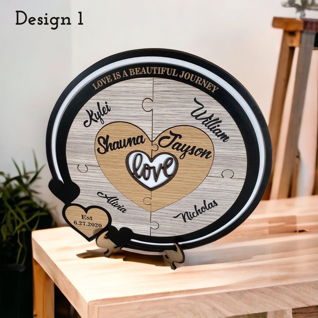 Personalized Wedding Unity Puzzle: Blended Family Keepsake - Etsy