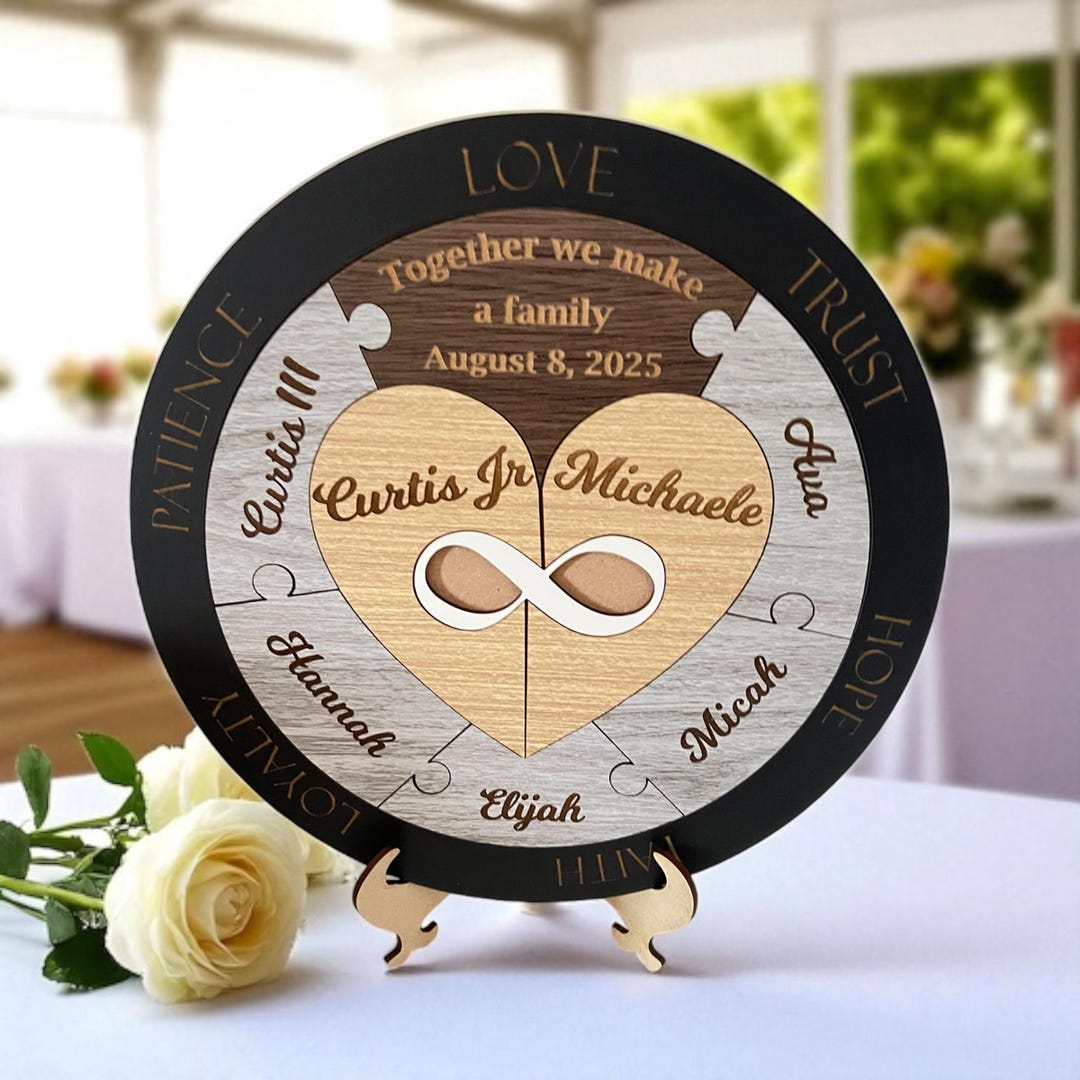 Wedding Unity Puzzle - Infinity for Blended Families - Etsy