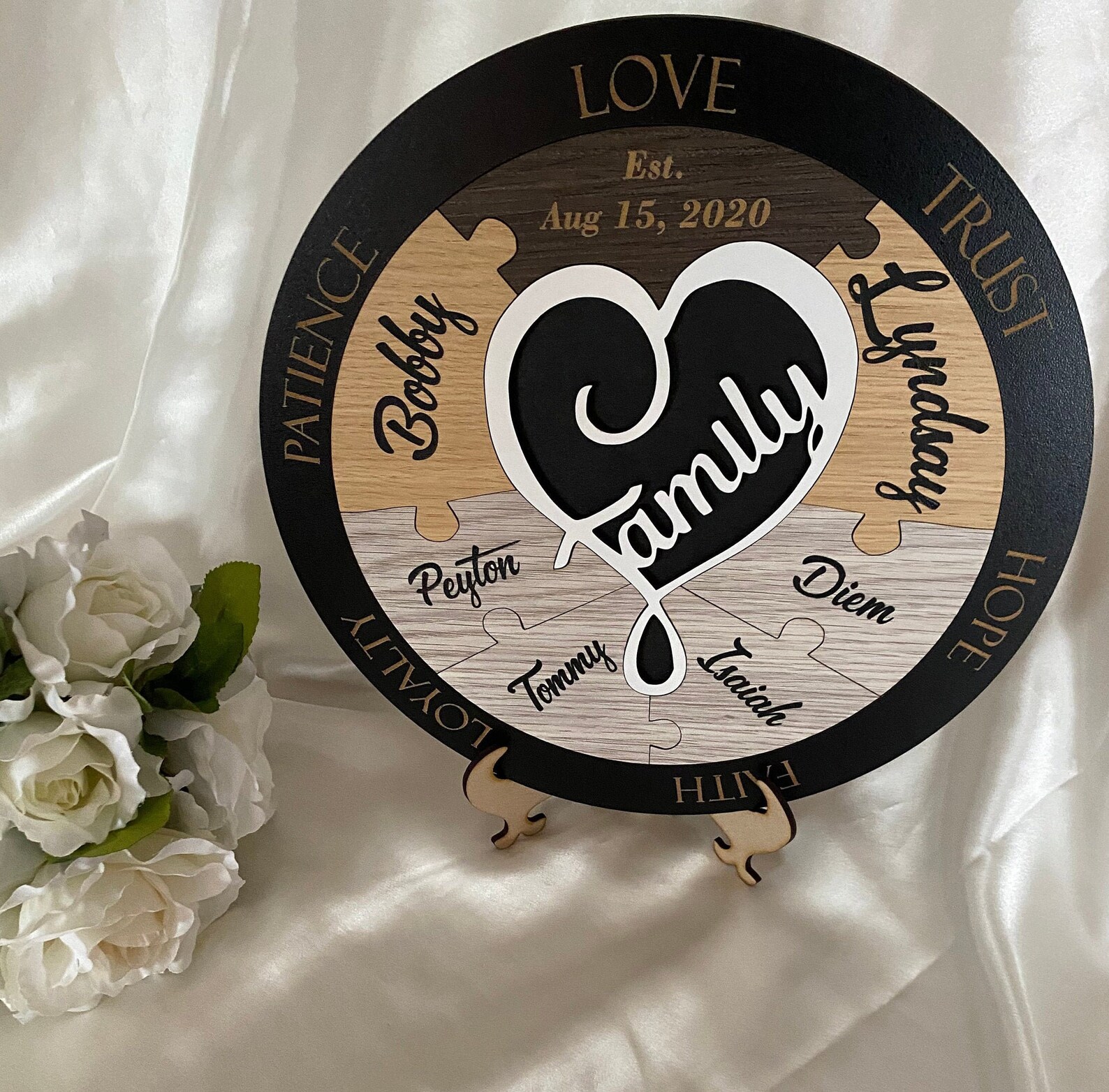 Blended Family Unity Puzzle: Personalized Wood Ceremony Keepsake - Etsy