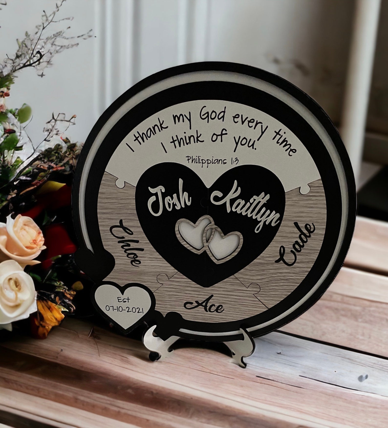 Wedding Ceremony Blended Family Puzzle, Christian Unity Puzzle - Etsy