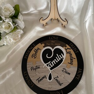Blended Family Unity Puzzle: Personalized Wood Ceremony Keepsake - Etsy