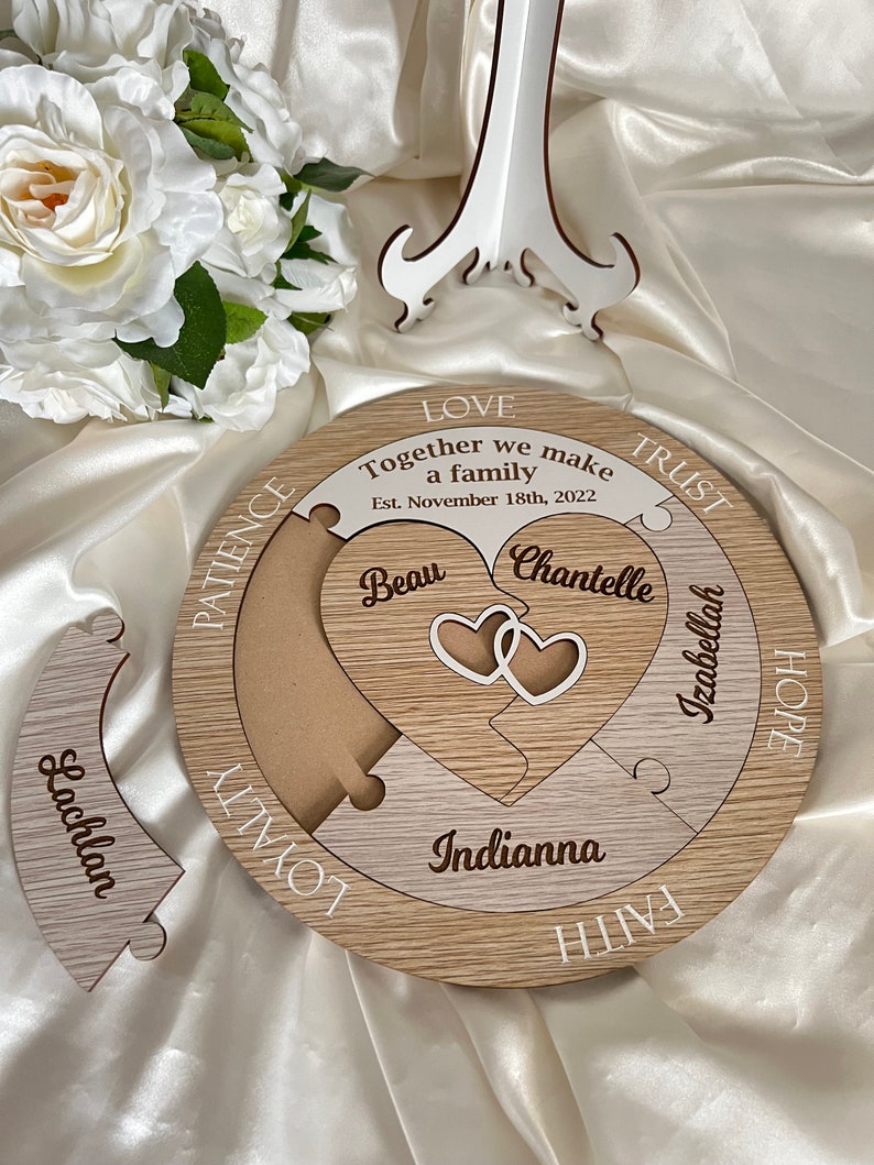 Blended Family Wedding Ceremony Idea Unity Puzzle - Etsy