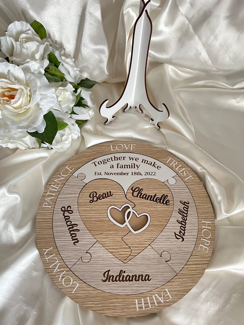 Blended Family Wedding Ceremony Idea Unity Puzzle - Etsy
