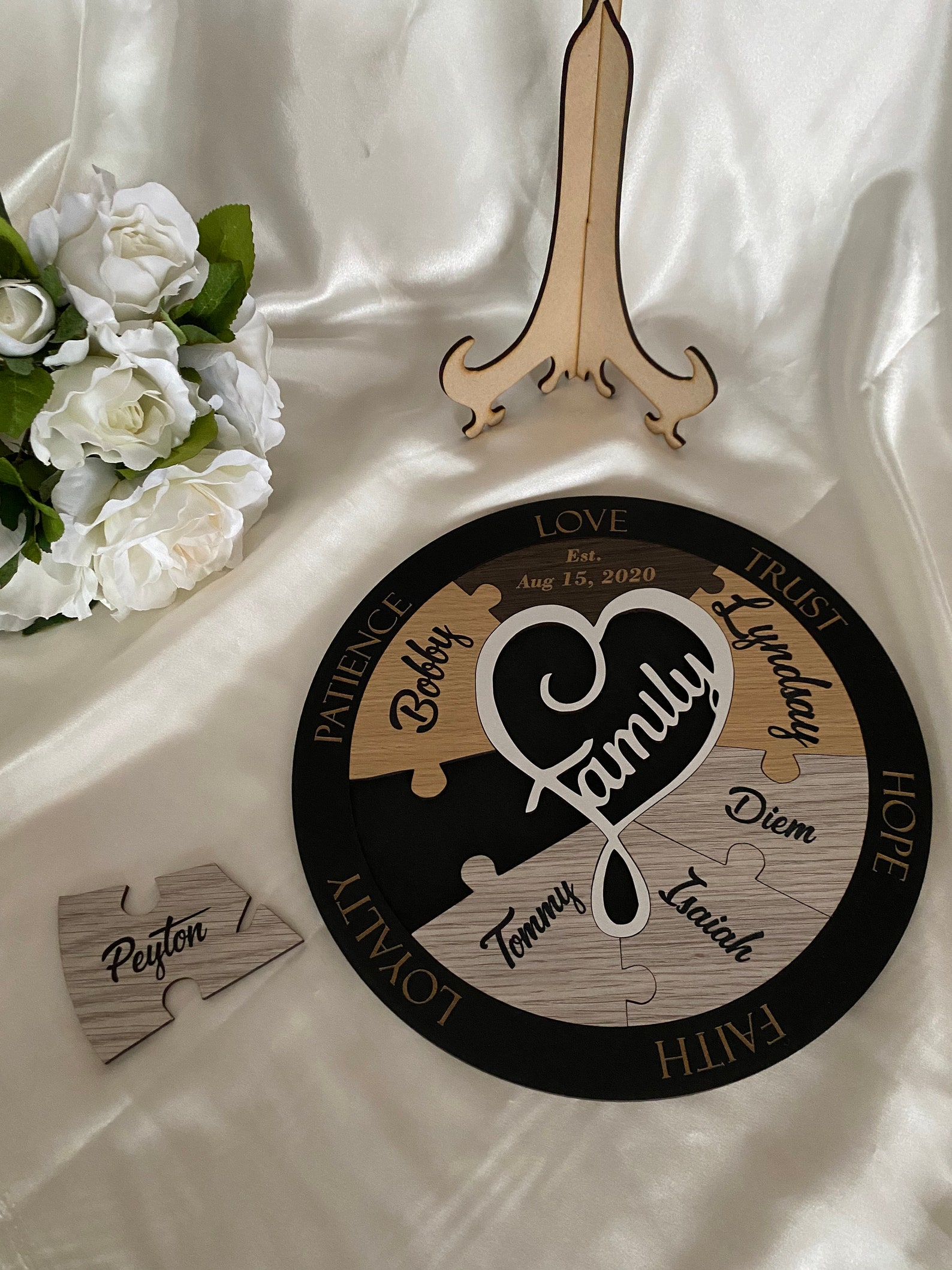 Blended Family Unity Puzzle: Personalized Wood Ceremony Keepsake - Etsy