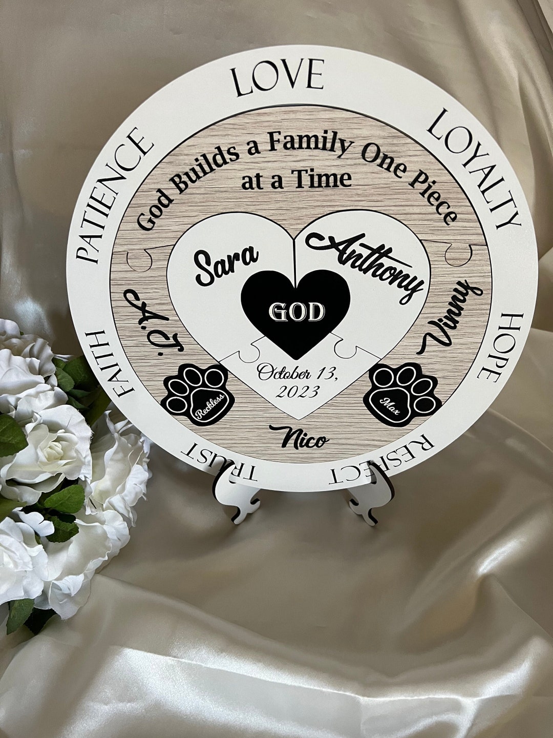 Unity Puzzle for Blended Family, Wedding Keepsake for the Couple ...