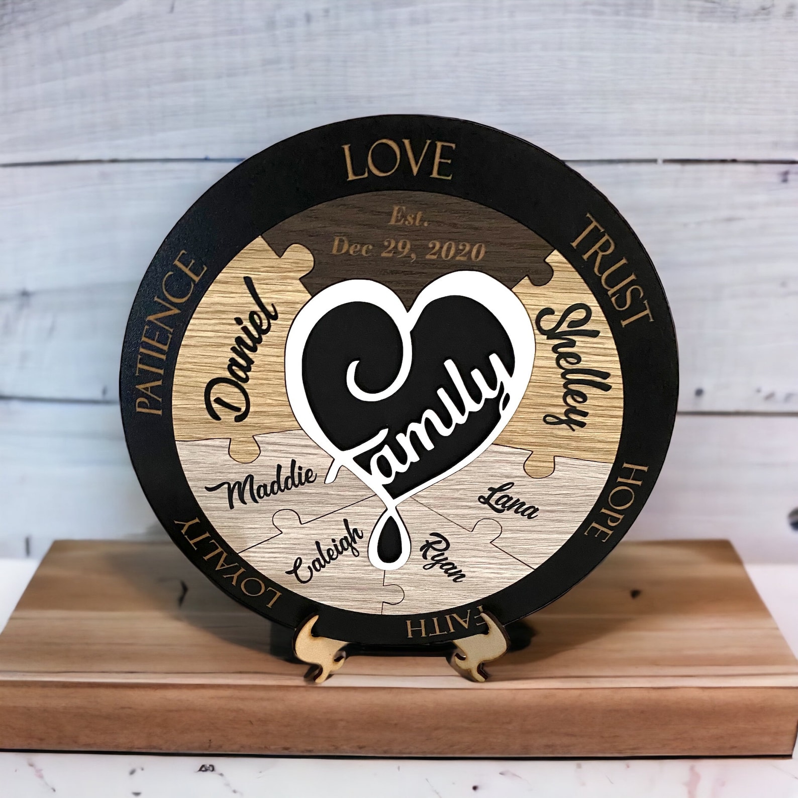 Blended Family Unity Puzzle: Personalized Wood Ceremony Keepsake - Etsy