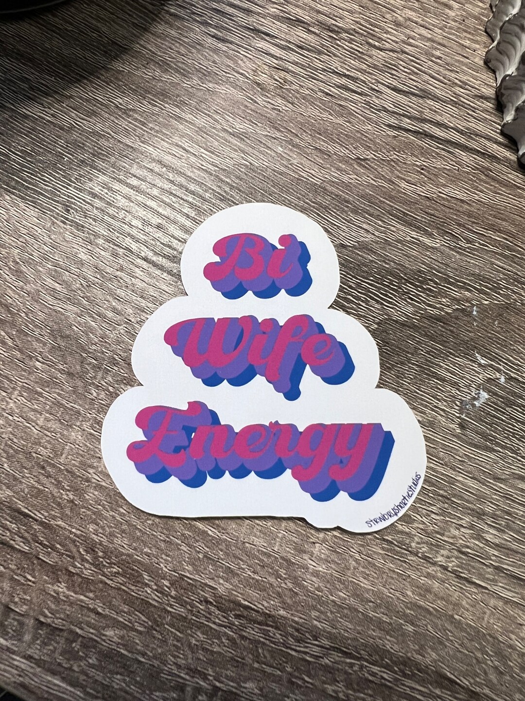 Bi Wife Energy Pride Sticker - Etsy