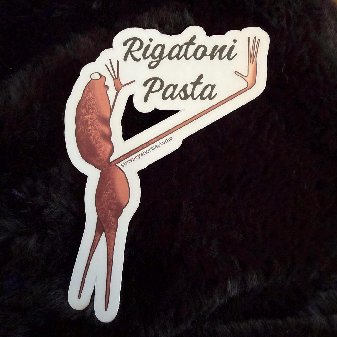 Rigatoni Pasta Marcus the Worm Fandom Sticker - Etsy