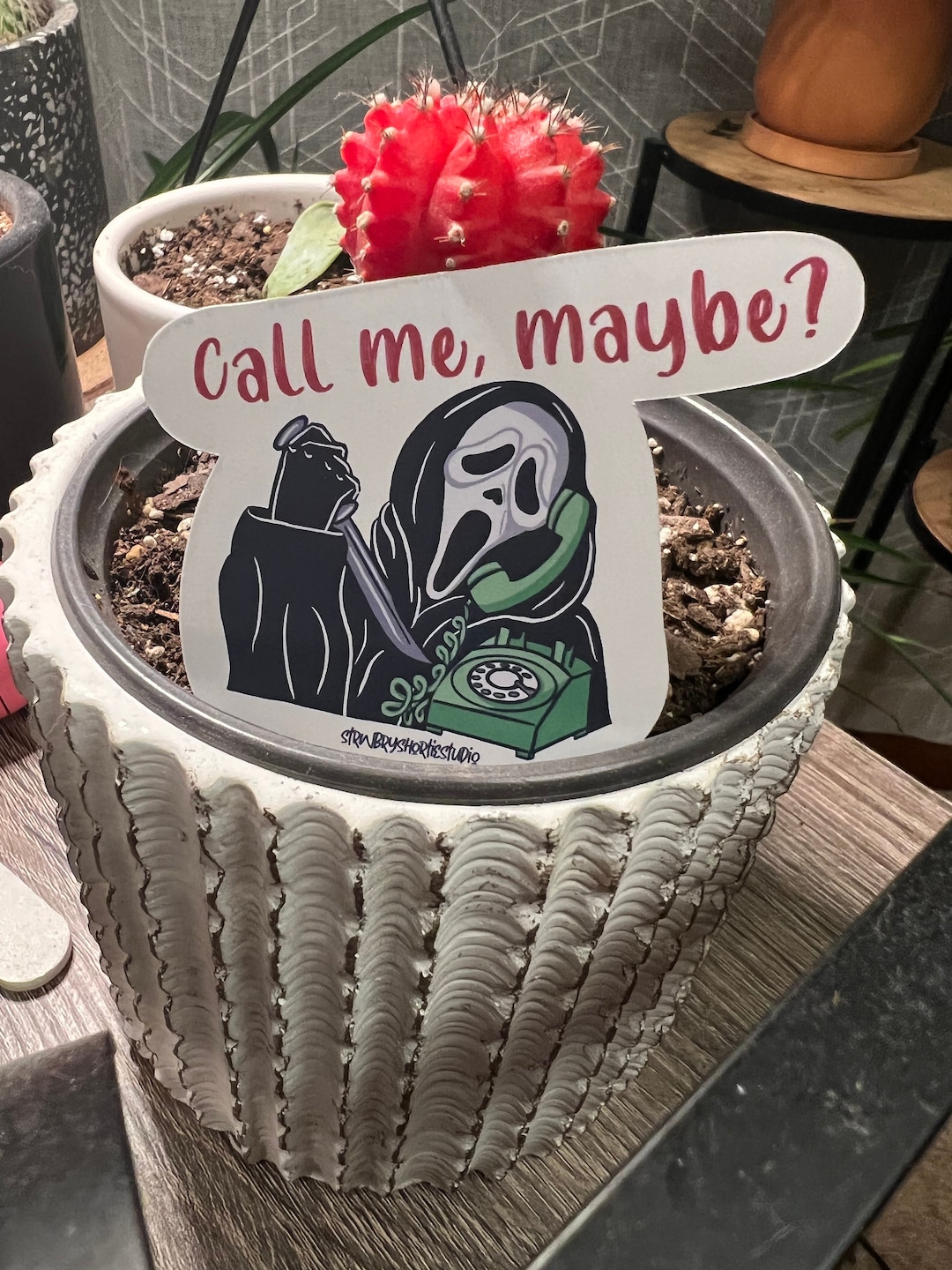Ghostface Call Me, Maybe? Horror Movie Fan Sticker - Etsy