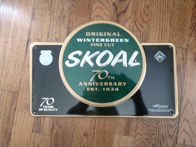 Skoal Tobacco 70th Anniversary Metal Sign New /unused - Etsy