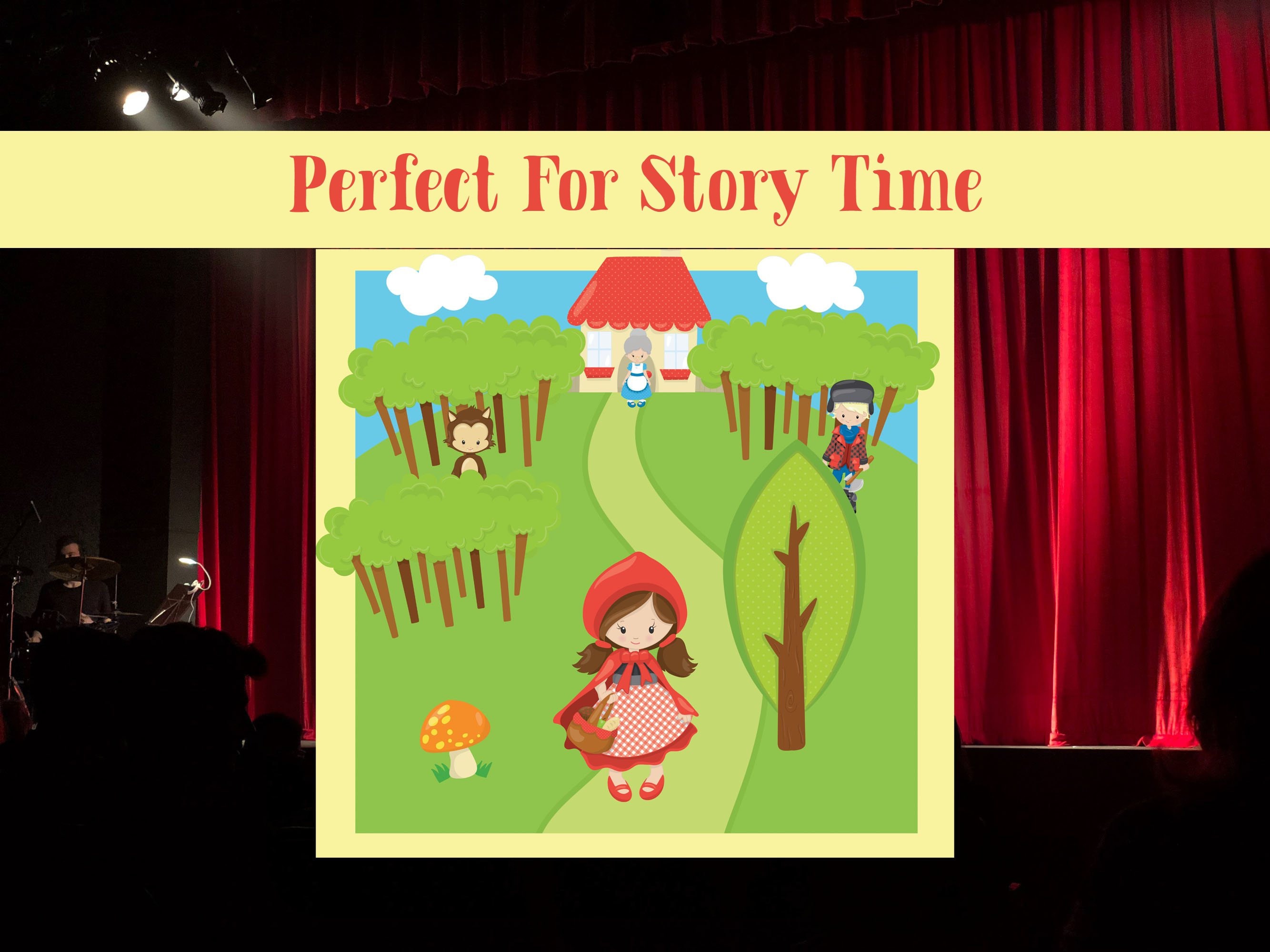 Printable Puppet Little Red Riding Hood Stick Puppet | 15 Elements Incl ...