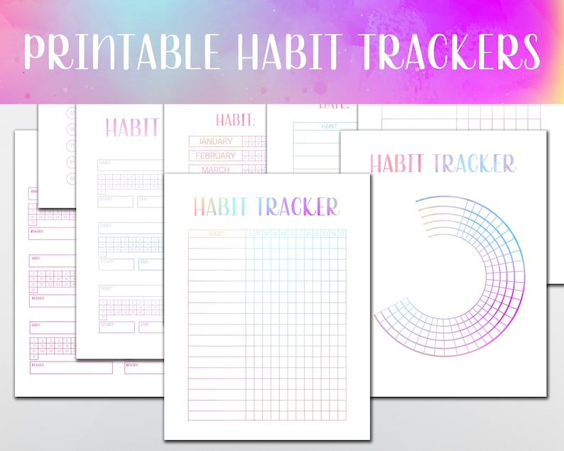 Printable Habit Tracker 100 Day Challenge Planner Insert - Etsy