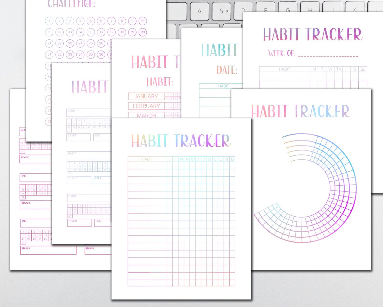 Printable Habit Tracker 100 Day Challenge Planner Insert - Etsy