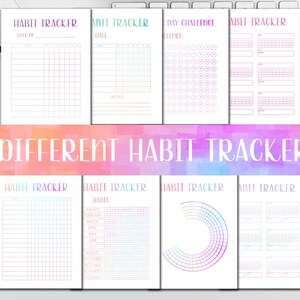 Printable Habit Tracker 100 Day Challenge Planner Insert - Etsy