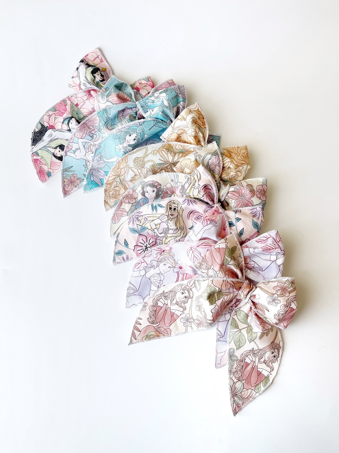 Disney Princess Fable Bows | Princess Floral Bow - Etsy