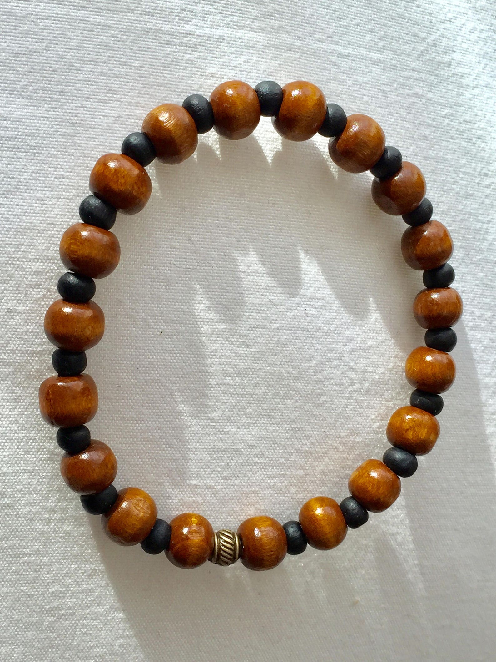 Unique Handmade Bracelet Wooden 8mm & 4mm Beads - Etsy