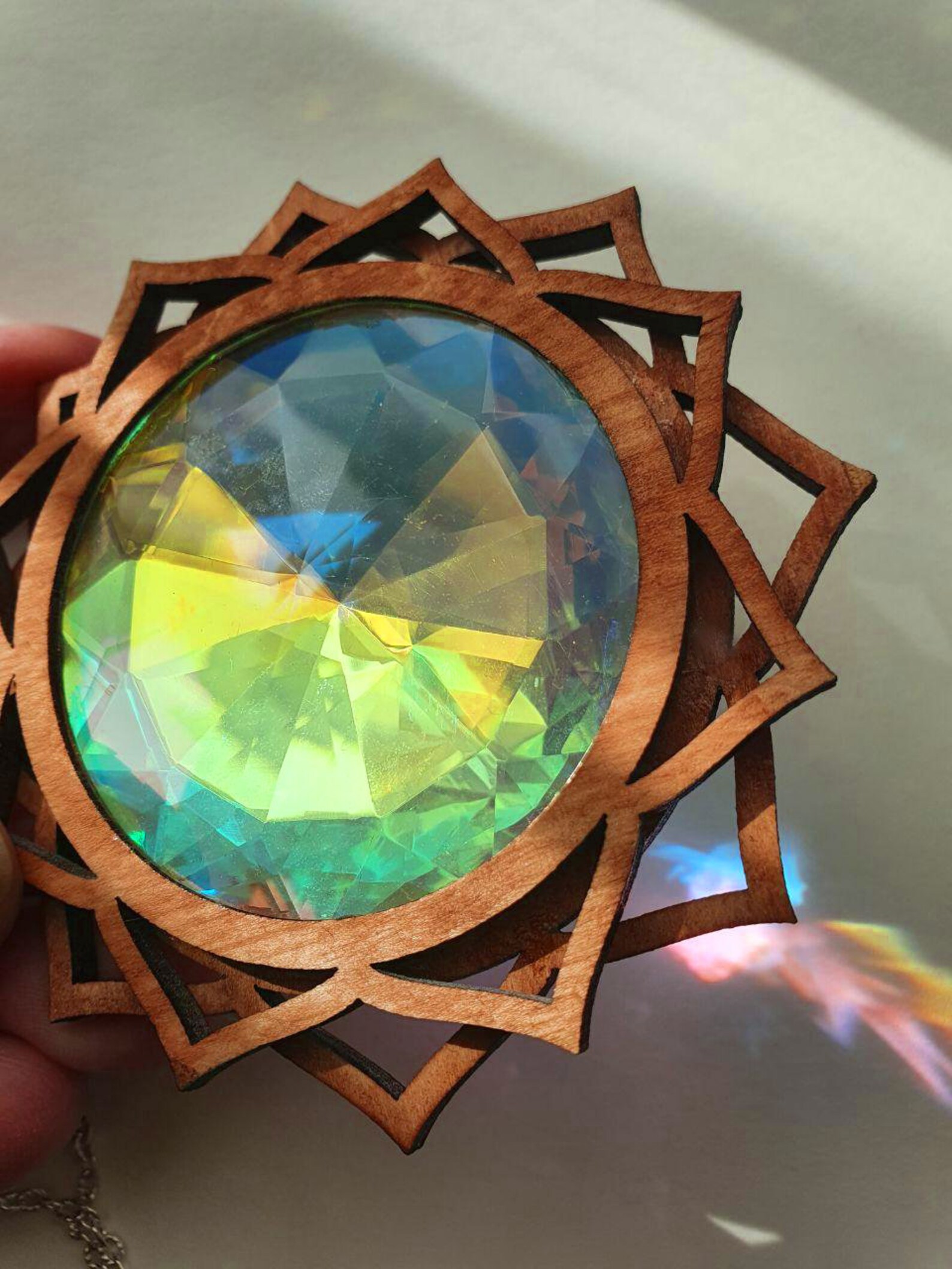 Festival Accessory. Rave Necklace. Shining Pendant. Rainbow - Etsy