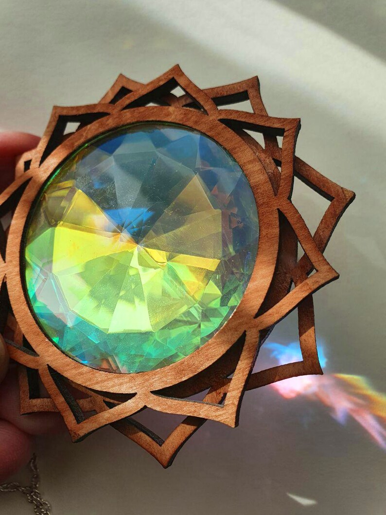 Festival Accessory. Rave Necklace. Shining Pendant. Rainbow - Etsy