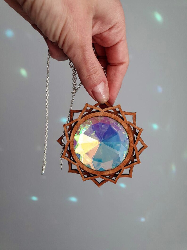 Festival Accessory. Rave Necklace. Shining Pendant. Rainbow - Etsy