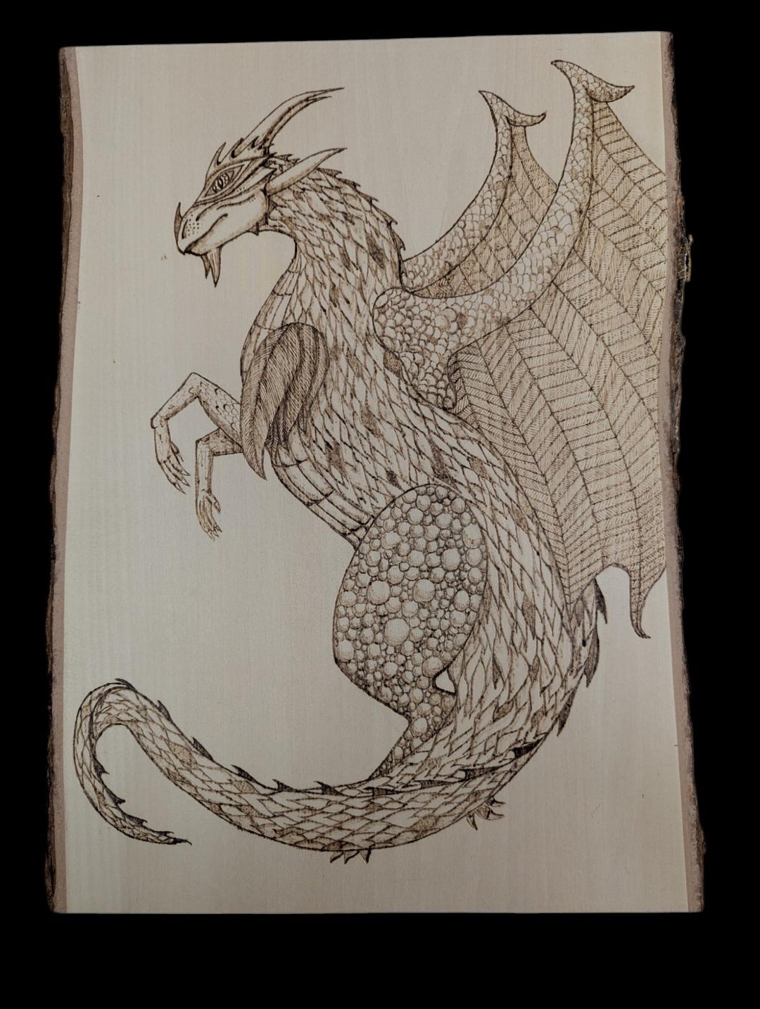 Pyrography Dragon - Etsy