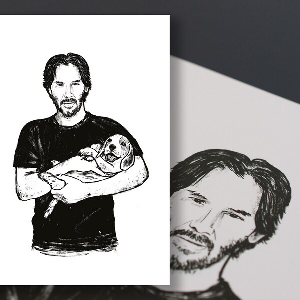 Keanu Reeves Dog - Etsy