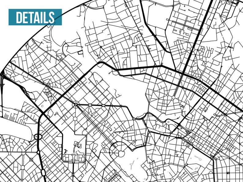 Poster Milan Italy Minimalist Map City Map Street Map | Etsy