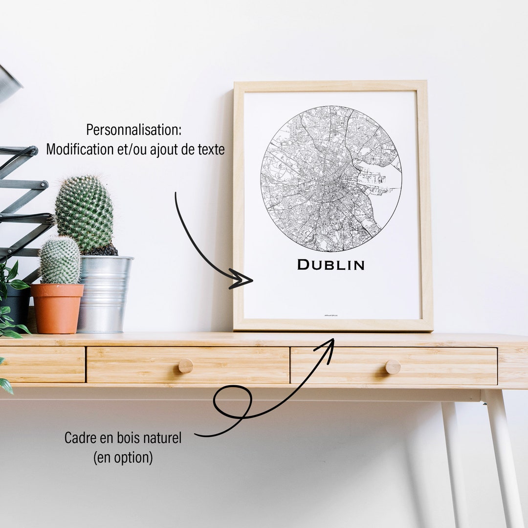 Poster Dublin Ireland Minimalist Map - City Map, Street Map - Etsy